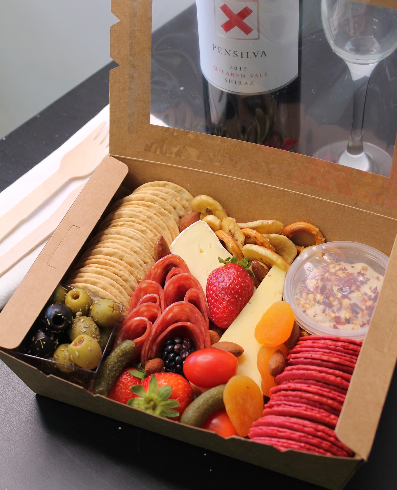 Small grazing box (feeds 1-2) - Cabernet & Canvas